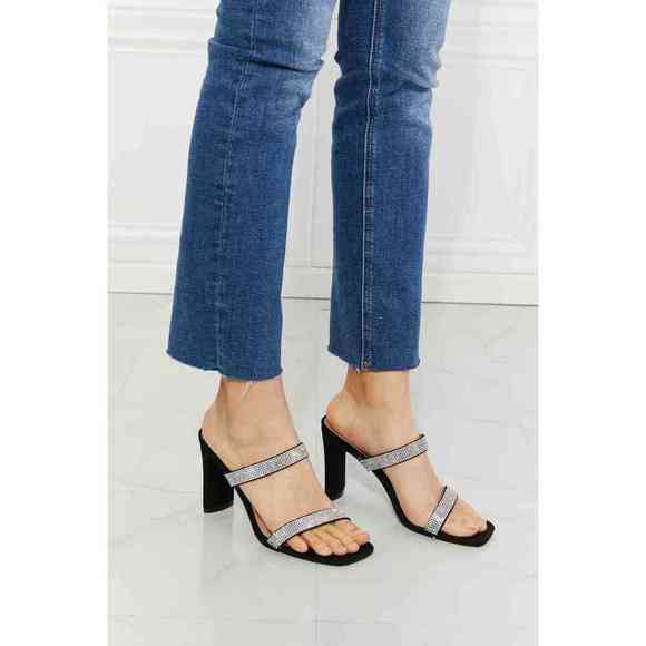 Melody | Shoes | Mmshoes Leave A Little Sparkle Rhinestone Block Heel ...